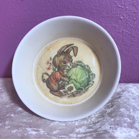 Oneida | Dining | Vintage Oneida Deluxe Peter Rabbit Cabbage Kids Bowl ...